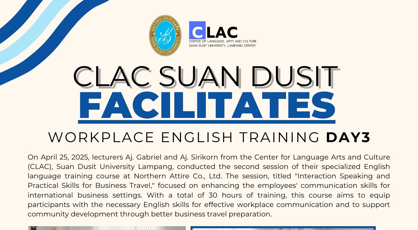 WorkPlace English Traning Day3 - Suan Dusit University, Lampang Campus